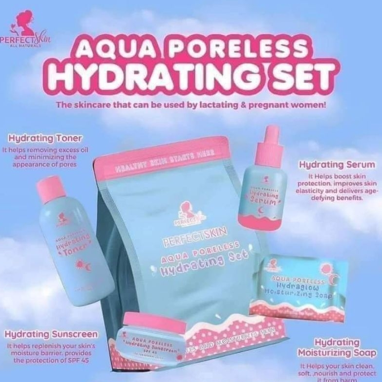 Perfect skin Aqua Poreless Hydrating Set | Shopee Philippines