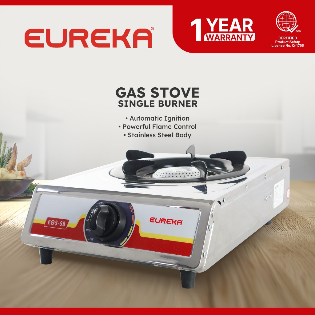 Eureka Gas Stove Single Burner Stainless EGS SB | Shopee Philippines