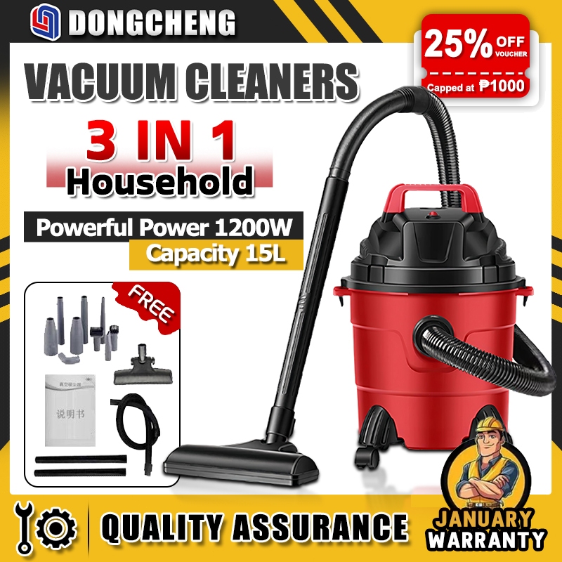 Vacuum Cleaner 15L Household Carpet Vacuum Cleaner 3 in 1 Wet Dryer ...