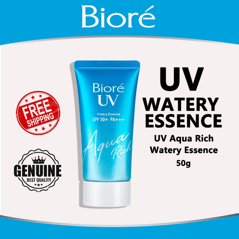 Biore UV Sunscreen Aqua Rich Watery Essence SPF50+ 50g Moisturizing ...