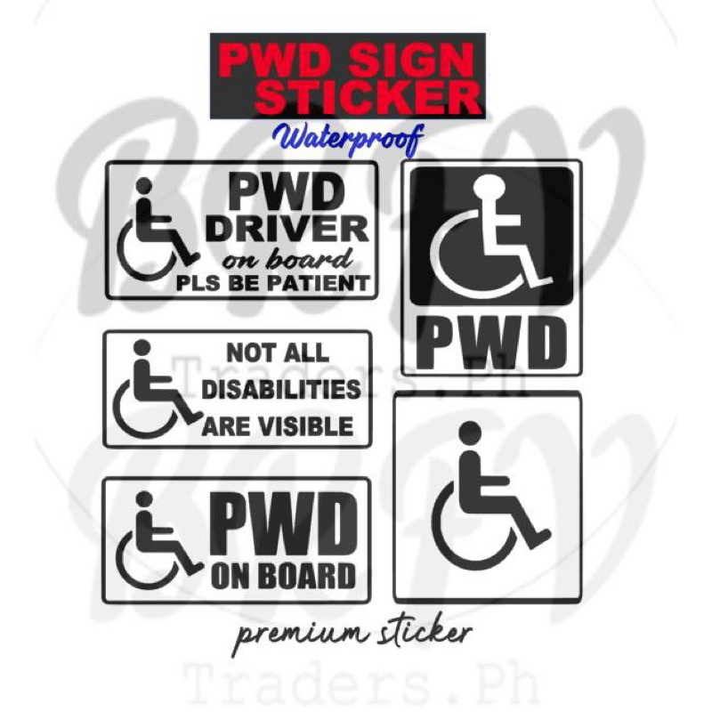 BRFV PWD sign Sticker Decals Vinyl Premium Sticker Decals High Quality ...