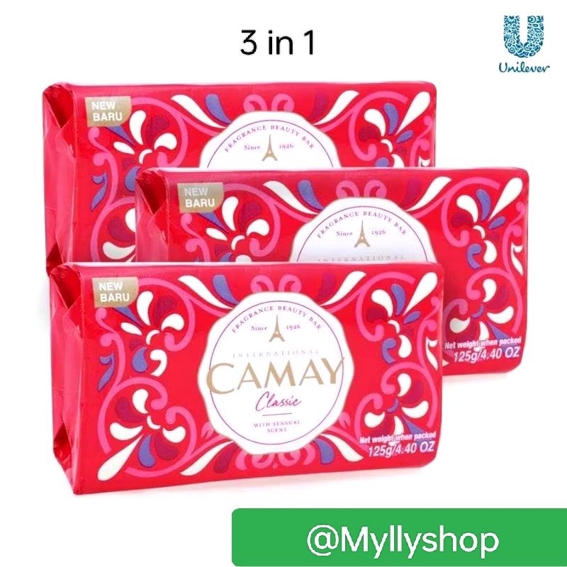 CAMAY CLASSIC BUND BAR SOAP SET 3-IN-1 125g by natasha | Shopee Philippines