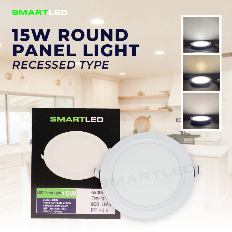 SmartLed PH 15W ROUND LED FLAT PANEL LIGHT (RECESSED TYPE) | Shopee ...