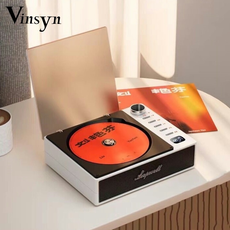 Vinsyn CD Player with Speaker Bluetooth Output/Input Music Turntable ...