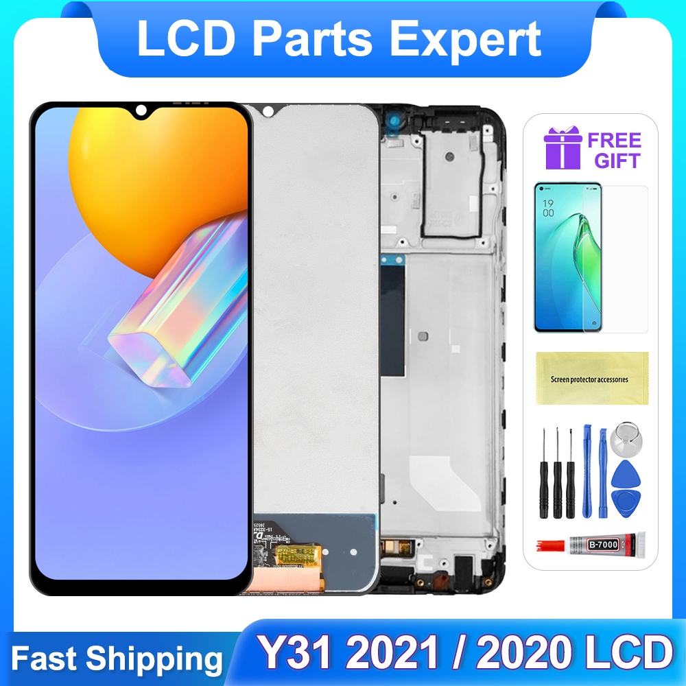 6.58" LCD with Frame For Vivo Y31 2021 LCD Display Touch Screen ...