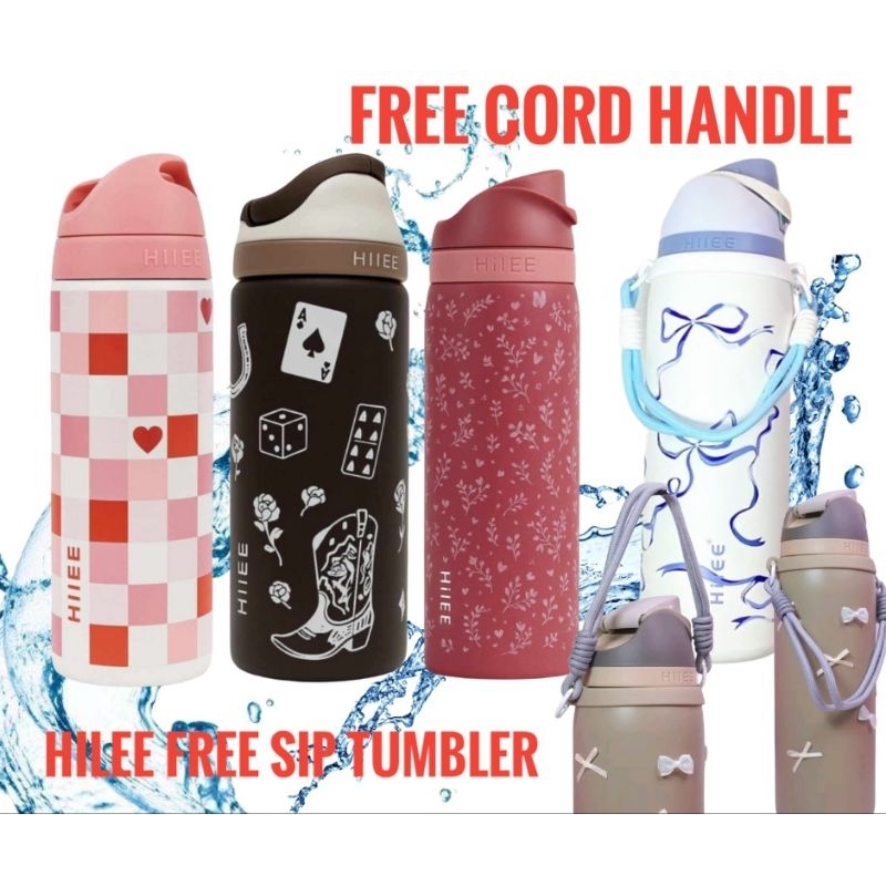 [FREE PARACORD HANDLE] HILEE FREE SIP TUMBLER LEAK PROOF TUMBLER WITH ...