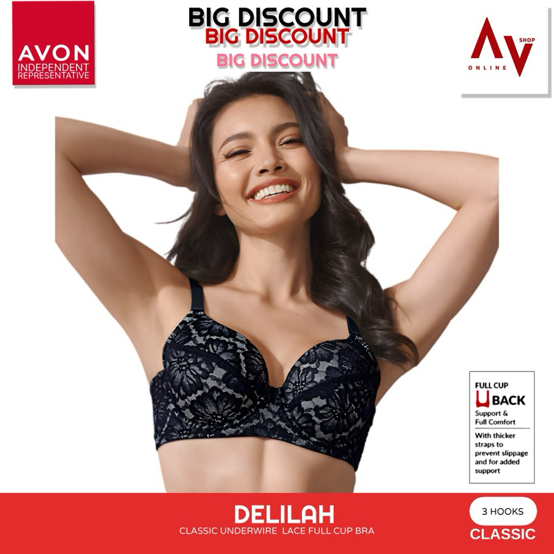 Avon Delilah Underwire Full Cup Lace Classic Bra (Marinella, Amalia, Dawn, Gabriella, Shannon ...