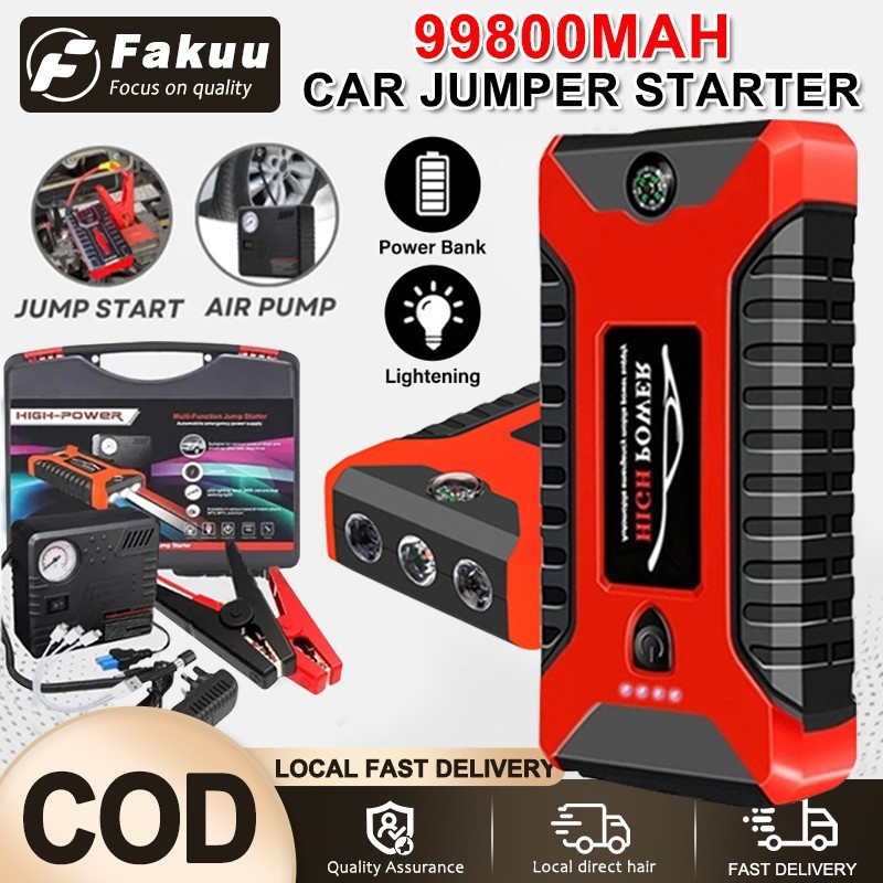 99800mAh Car Power bank High power With Pump Power Bank Car Jump Start ...