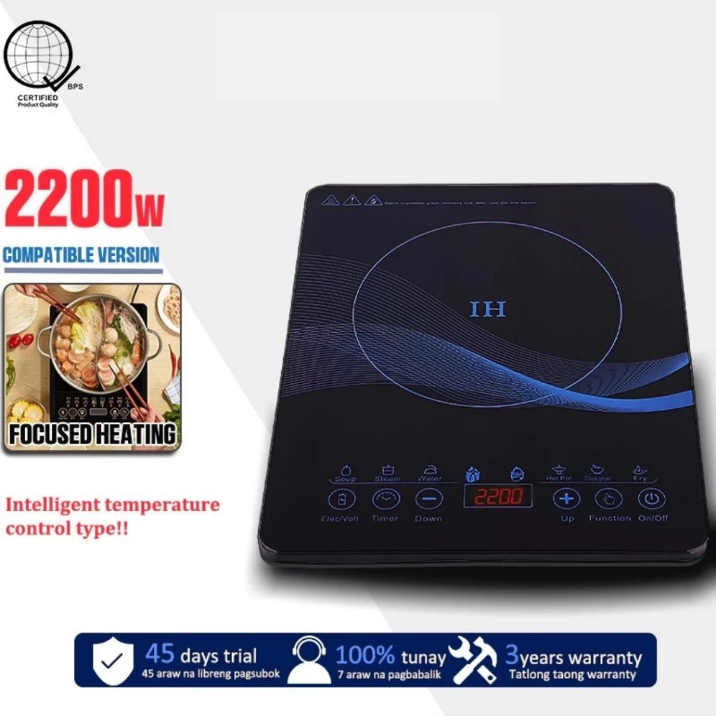 【3 Years Warranty】 Induction Inverter Cooker 2200W Touch Screen Version ...