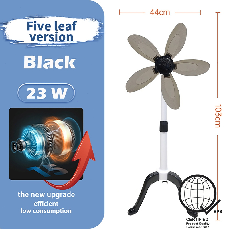 SYCAT 5 Blade Stand Fan Portable Floor Fan Foldable Stand Fan Electric ...
