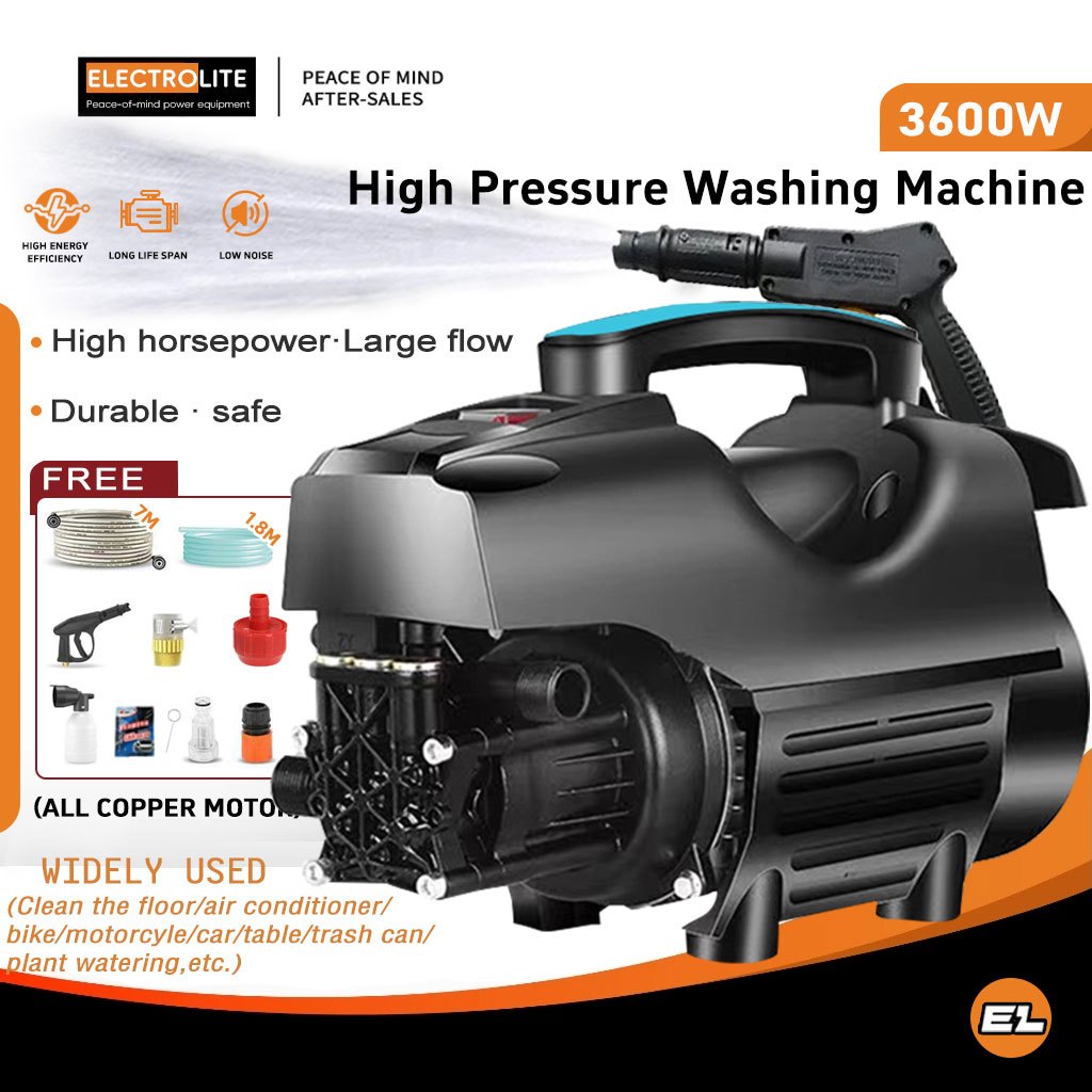 Portable 3600W High Pressure Water Jet Car Washer 220V Home Cleaner Spray Car Washer Auto Water ...