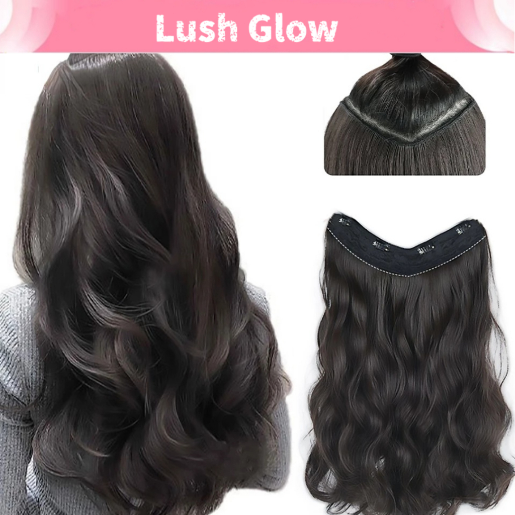 Hair Wig Invisible Extensions Hair Piece Women Curly Hair Wig Piece ...