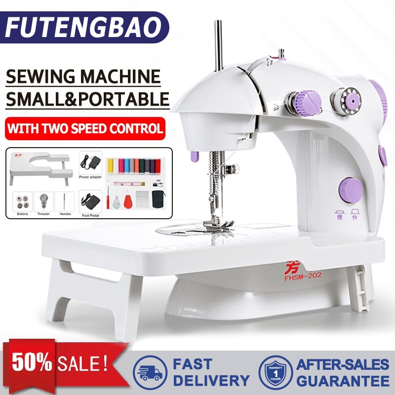 Portable Sewing Machine Multifunction Mini 2 Speeds Double Thread ...