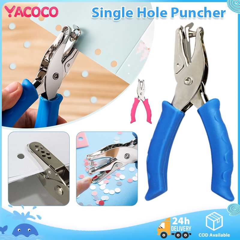 Single Hole Puncher 6mm Round Hand Tool Non-slip Handle Mini Paper ...