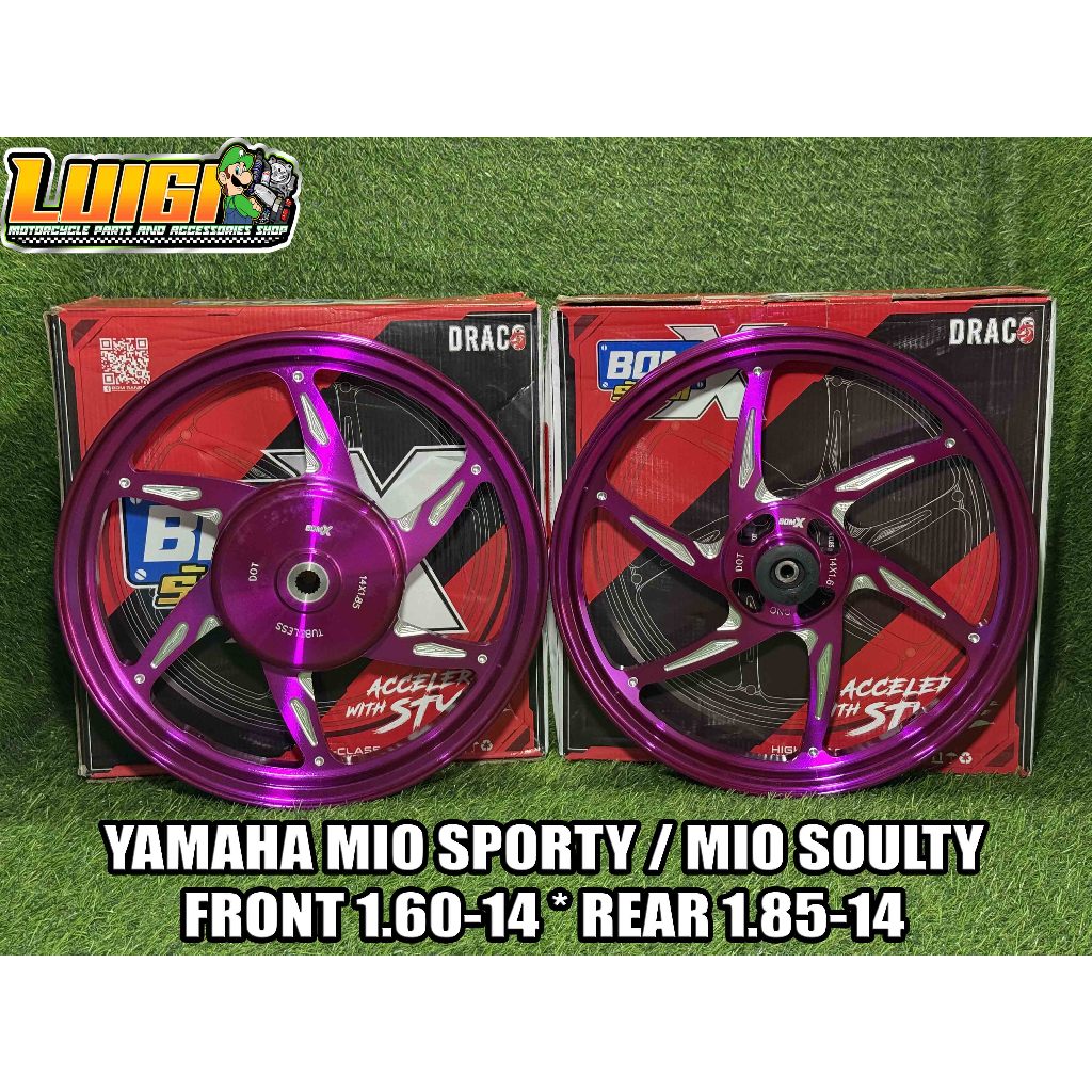 BOM RANGSIT CNC MAGS DRACO 14s 5 SPOKES YAMAHA MIO I 125 / MIO SOUL I ...