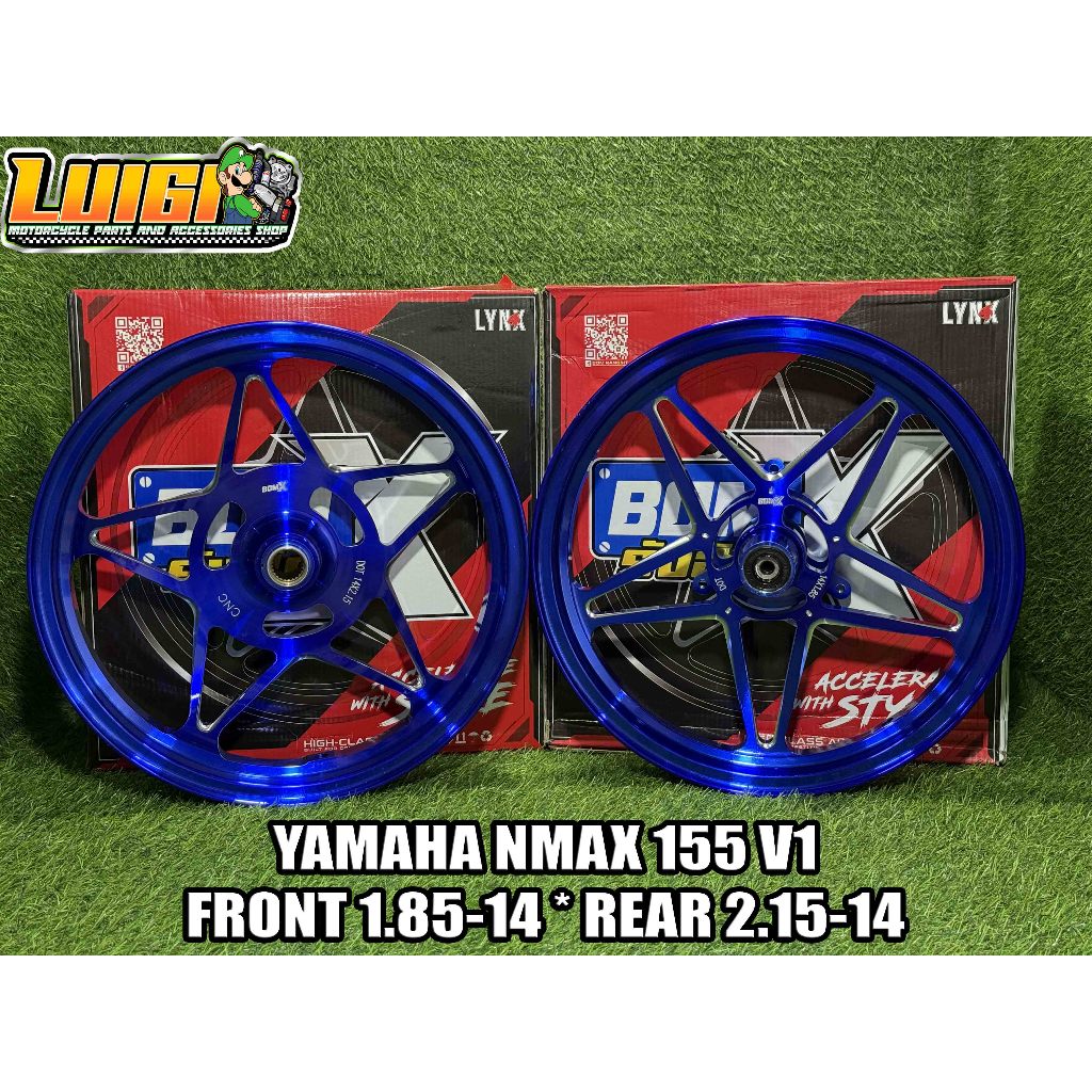 BOM RANGSIT CNC MAGS LYNX (STAR) 14s 5 SPOKES YAMAHA NMAX 155 V1 (100% ...