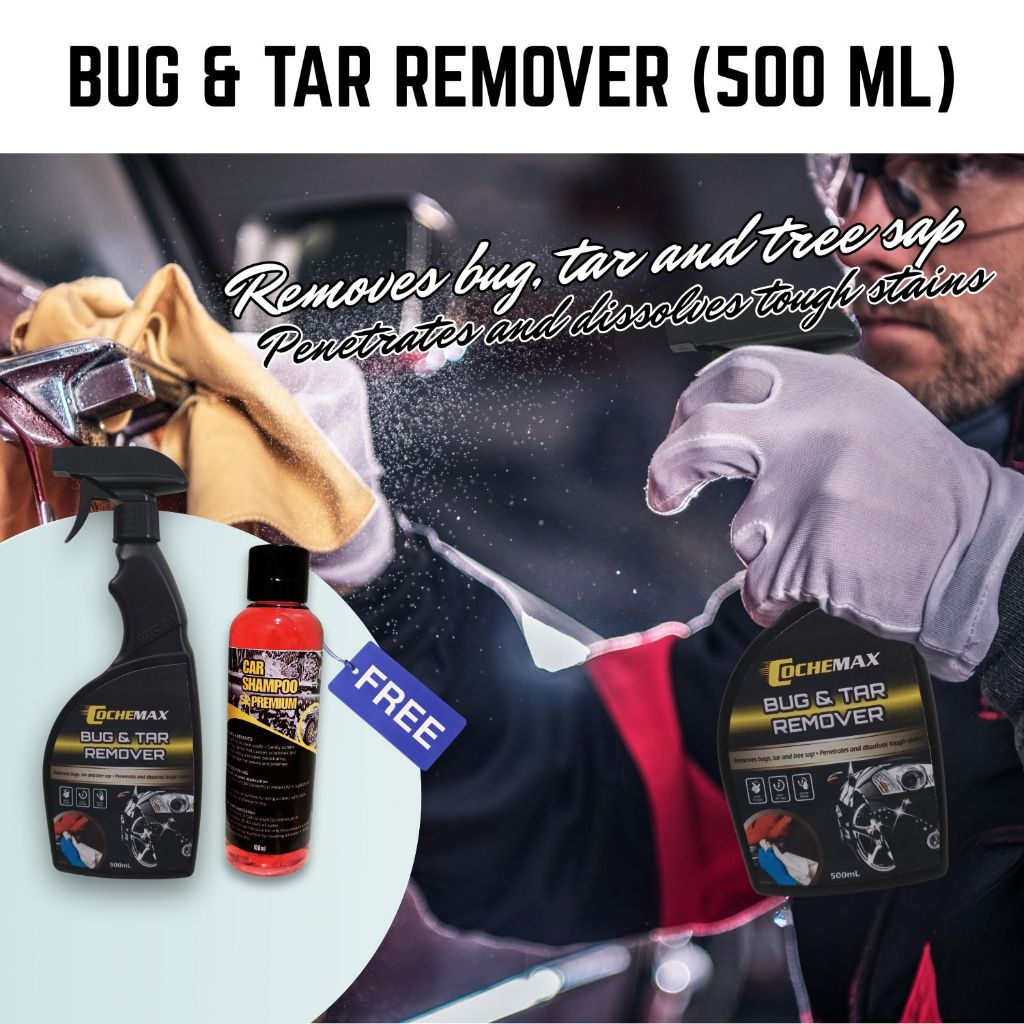 COCHEMAX Motor Car Bug & Tar Remover / Safe to Use on Various Surfaces ...