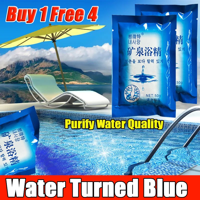 Water Turns Blue Clear Sterilization Rate 99.99% Pool Algaecide Powder ...