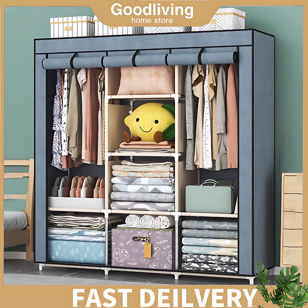 ⚽COD⚽Clothes Storage Wardrobe Large Size Cabinet Fashion Multi ...