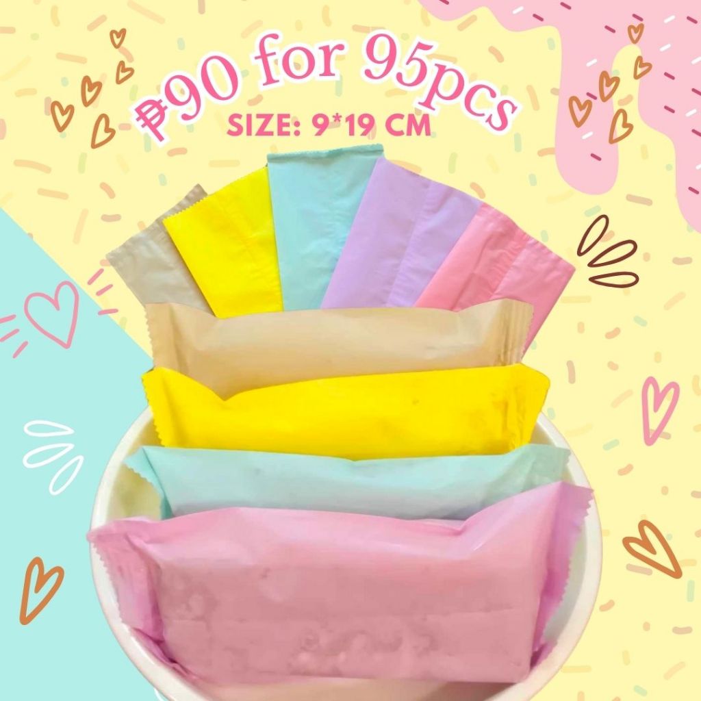 FP3107 (95PCS) 9x19 CM Summer Ice Cream Bag Popsicle Graham Bar Pink ...