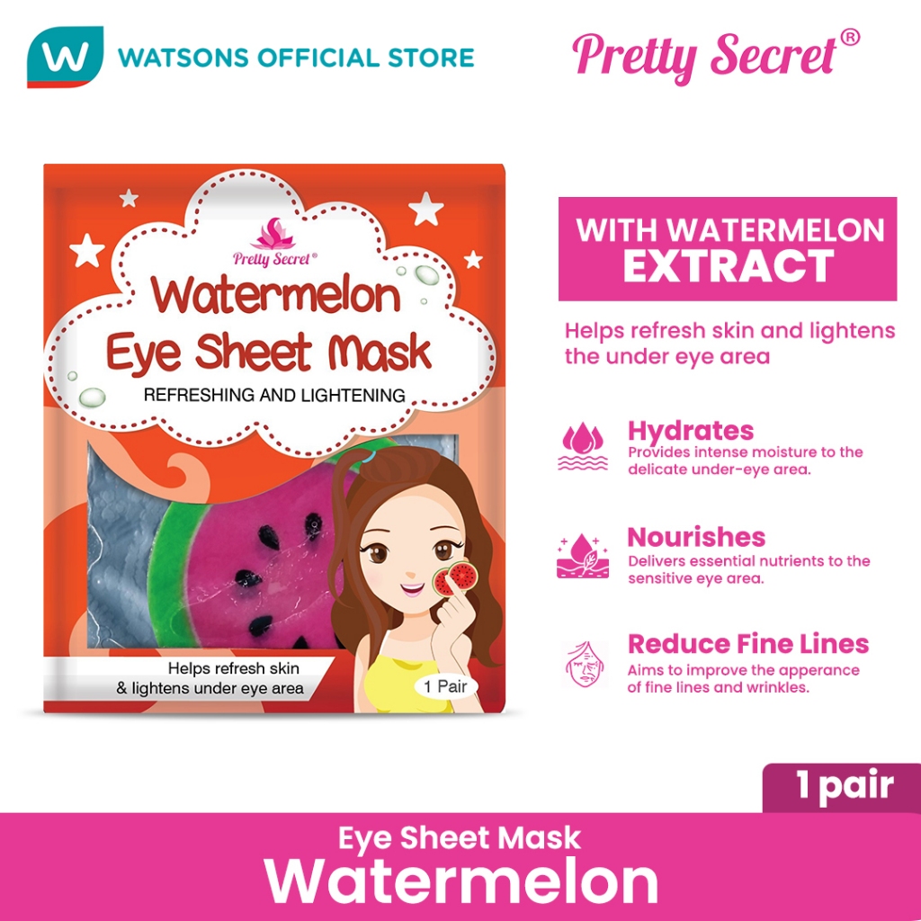 PRETTY SECRET Watermelon Eye Sheet Mask 1 Pair | Shopee Philippines