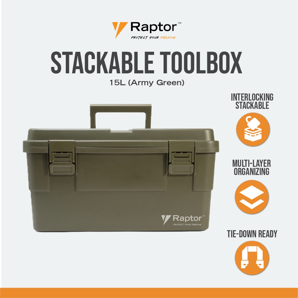 Raptor Case Utility 15L Stackable Toolbox | Raptor PH | Shopee Philippines
