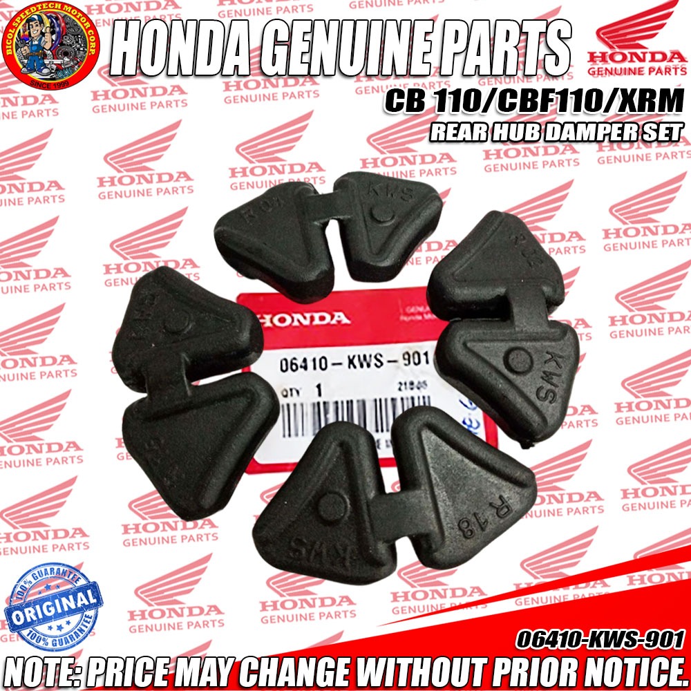 CB 110/CBF110/XRM REAR HUB DAMPER SET (HPI) (GENUINE: 06410-KWS-901 ...