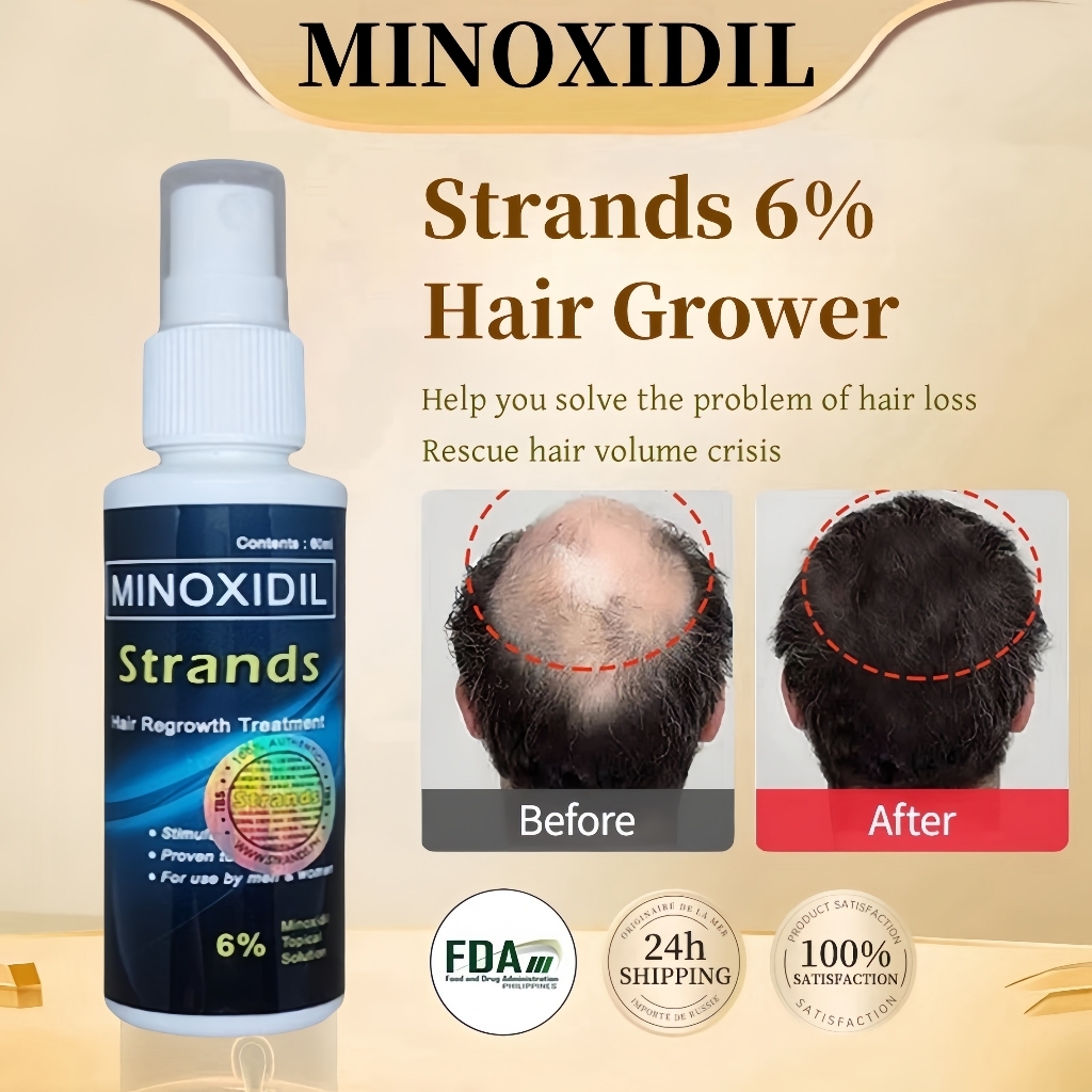 Minoxidil Hair Grower Original 60ml Minoxidil Strands 6% Eyebrow Hair ...