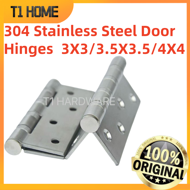 1pairs 304 Stainless Steel Door Hinges Flat Hinges Solid Wood Door ...