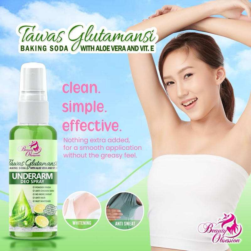 TAWAS GLUTAMANSI UNDERARM DEO SPRAY DEODORANT 60ML | Shopee Philippines