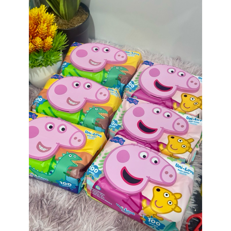 Uni-Love Peppa Pig and George Wipes Bundle of 6 (3 Peppa Pig 3 George ...