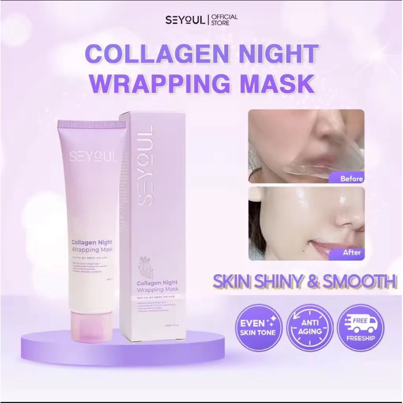 August SALE!! collagen night wrapping mask SEYOUL (free gift) | Shopee ...