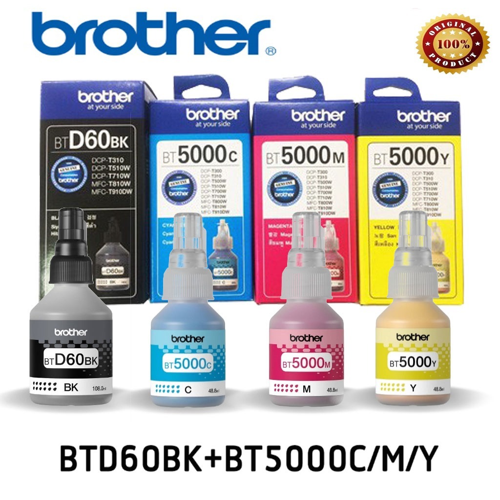 100%Brother Original brother ink brother printer ink BTD60BK BT5000 ...