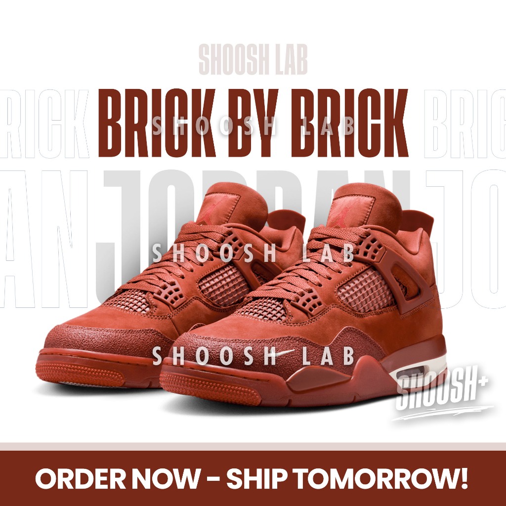 Authentic Quality J4 Brick by Brick Red Sneakers For Men Shoes ...
