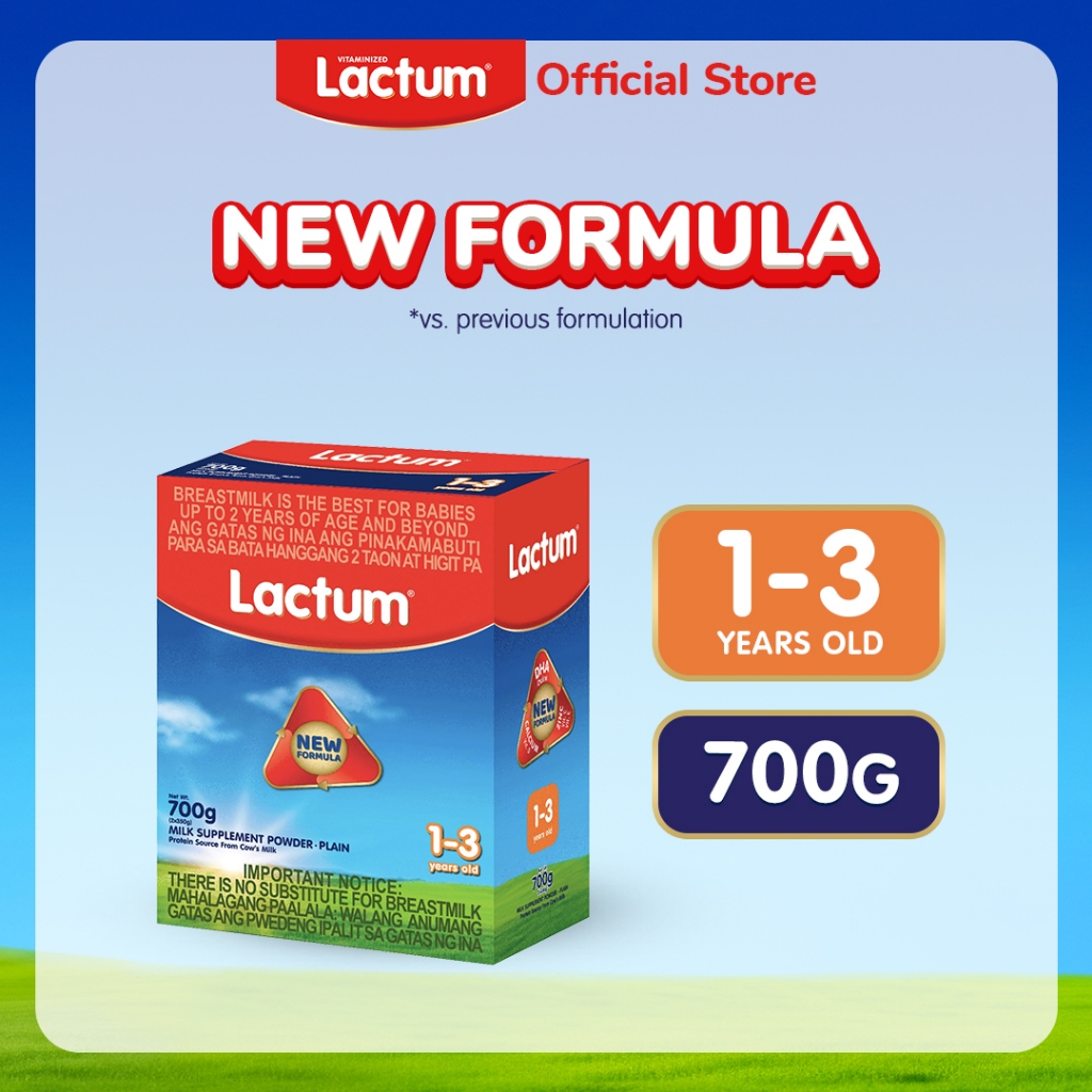 Lactum for 1-3 Years Old Plain Milk Supplement Powder for Children 700g ...