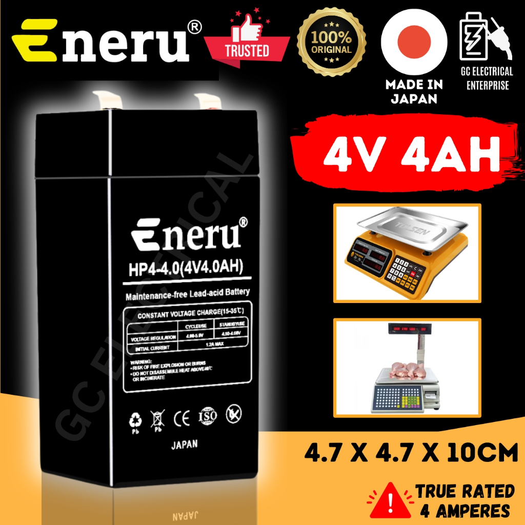 Eneru 4V 4Ah Rechargeable Battery (MADE IN JAPAN) 4Ah 4 Volts Battery ...