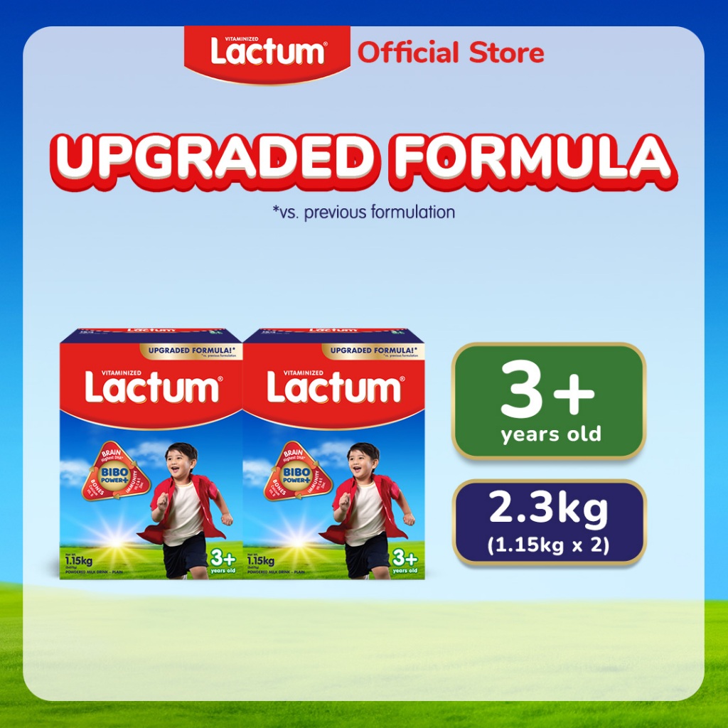 Lactum 3+ Plain Powdered Milk Drink for Kids Over 3 up to 5 Years Old 2 ...