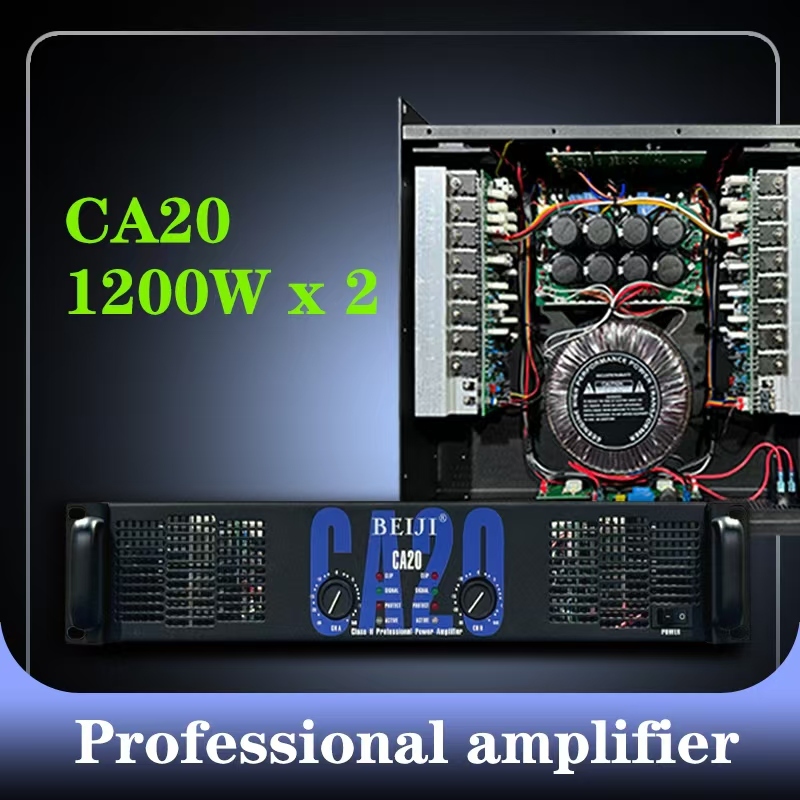 PADON CA20 Professional amplifier, two channels, 1200W high-power 8 ohms, audio amplifier ...