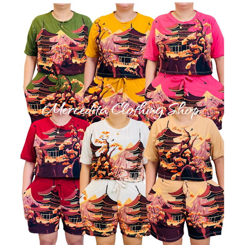 Crop top Roundneck Terno SHORT WITH 2 SIDE POCKET Best Fit Medium-2XL ...