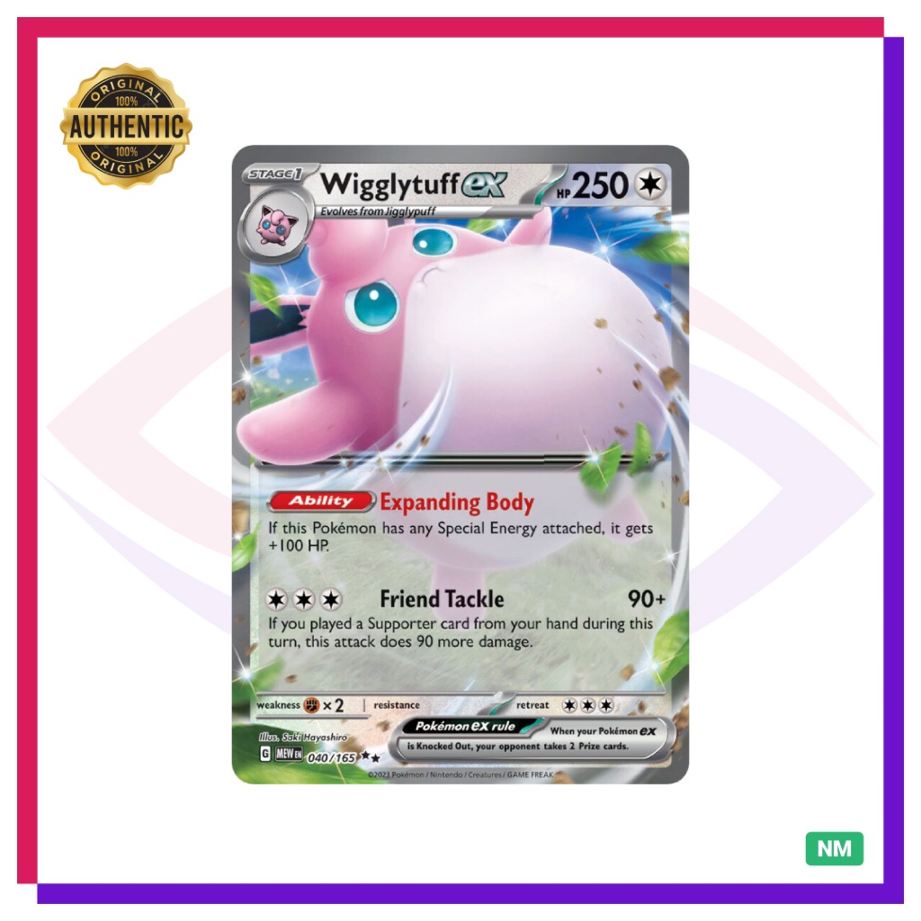 [Pokemon] Wigglytuff ex | 151 | RR | 040/165 | EN | Shopee Philippines