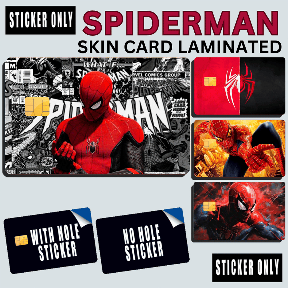 SPIDERMAN - STICKER SKIN CARD FOR ATM, CREDIT, DEBIT , BEEP CARD ...