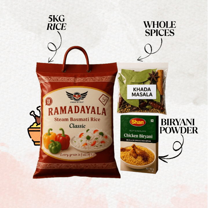 Complete Chicken Biryani Combo Fit For 20-25 People (5 KG Rice + Whole ...