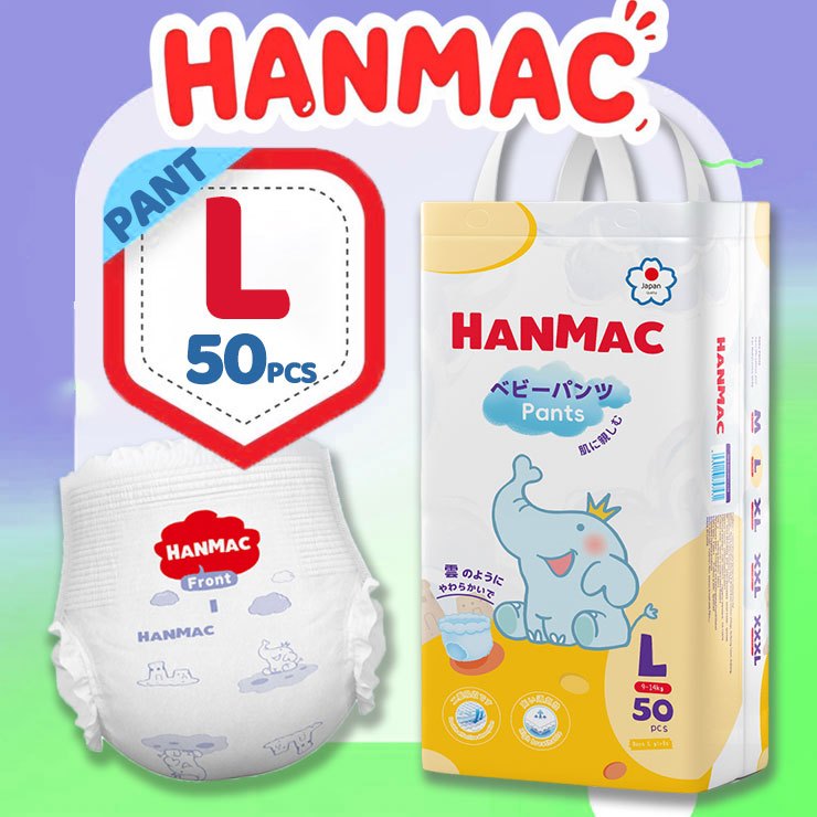 Hanmac Diaper Pull-up Pants M L XL 2XL 3XL All Size 50pcs Breathable Diaper for baby | Shopee ...