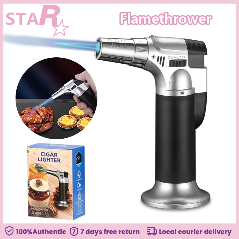Strong Firepower Lighter Turbo Blue Flame High Pressure Jet Straight ...