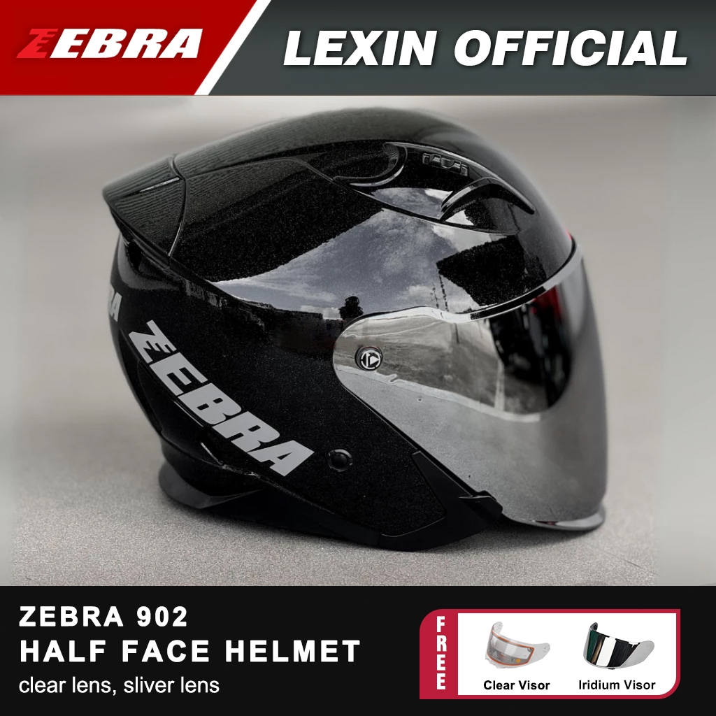 ZEBRA YM-902 Half Face Helmet For Motorcycle Helmet Half face Dual ...