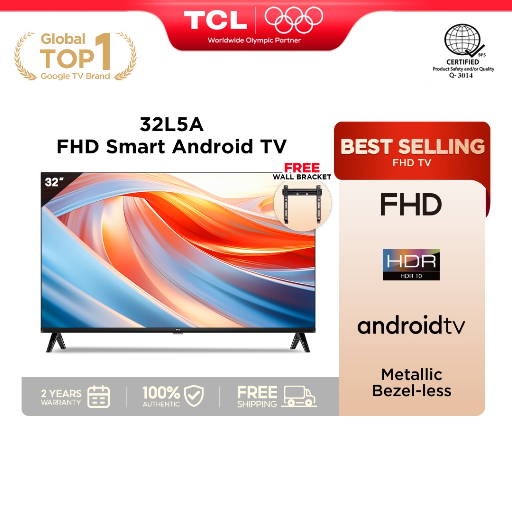TCL 32 Inch FHD Smart Android TV - 32L5A (Google Assistant, HDR , Micro ...