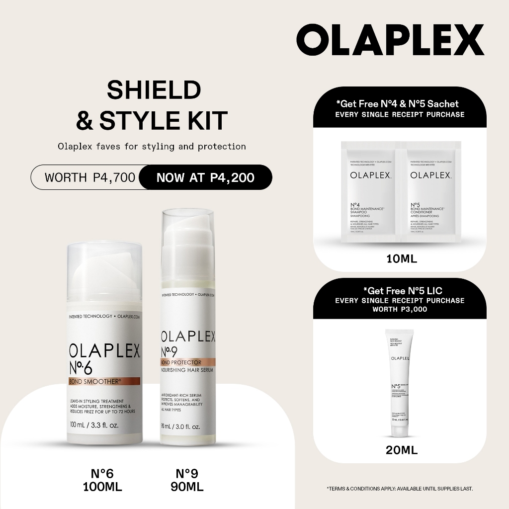 OLAPLEX Shield & Style Kit (No. 6 - 100ml, No. 9 - 90ml) | Shopee ...