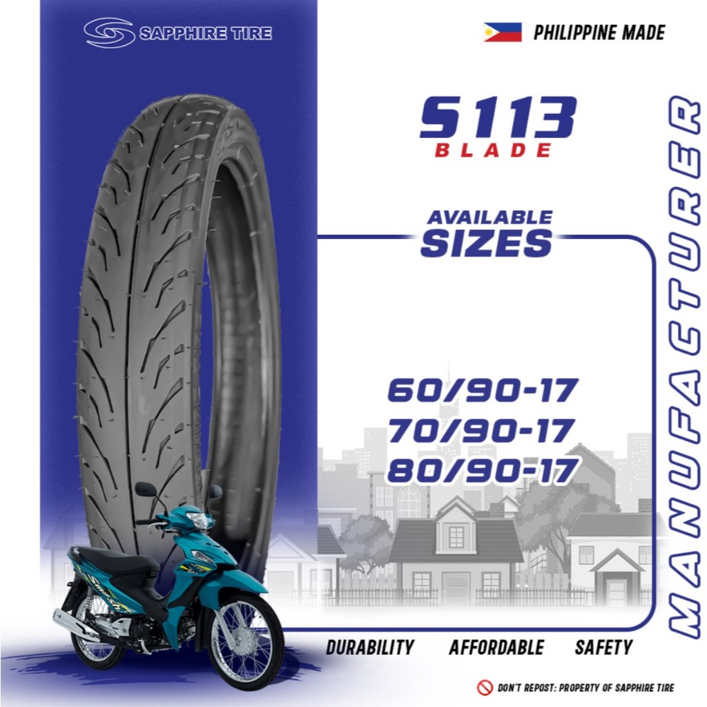 SAPPHIRE TIRE S113 BLADE (Size 17) | Shopee Philippines