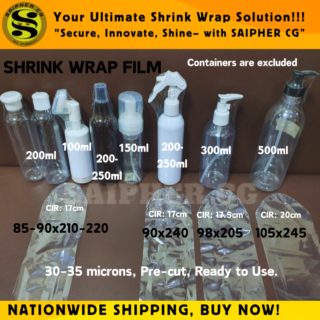 200pcs Shrink Wrap Plastic Packaging Shrinkable Plastic Film for Pump ...