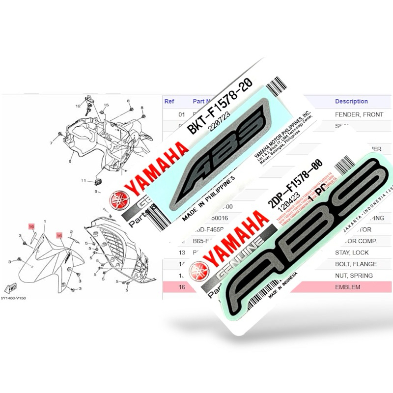 STICKER NMAX ABS 2DP-F1578-00 l BKT-F1578-20 (1PC) GENUINE | Shopee ...